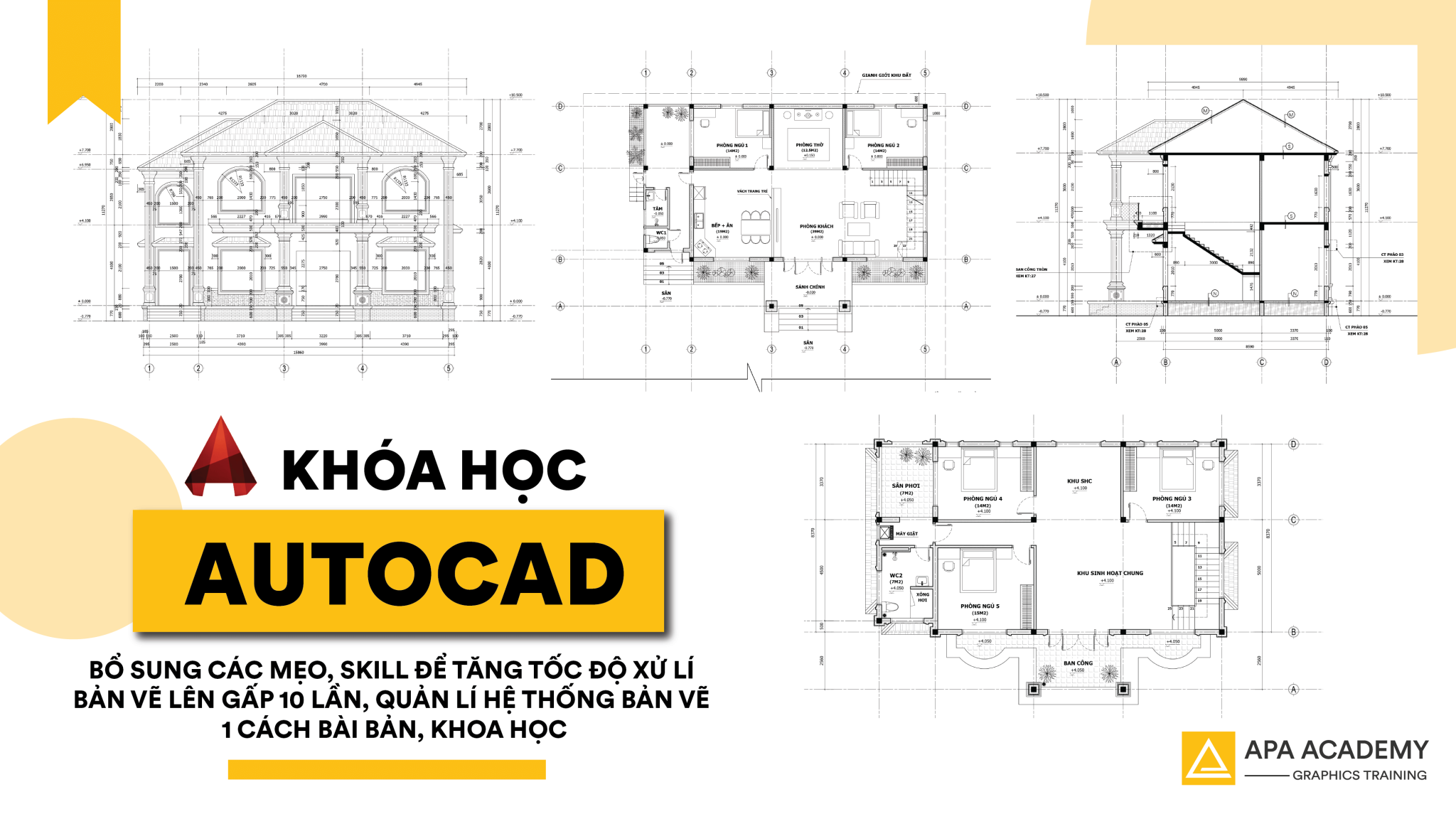 AUTOCAD APA 2024 – KHÓA HỌC XÂY DỰNG GIÁ RẺ