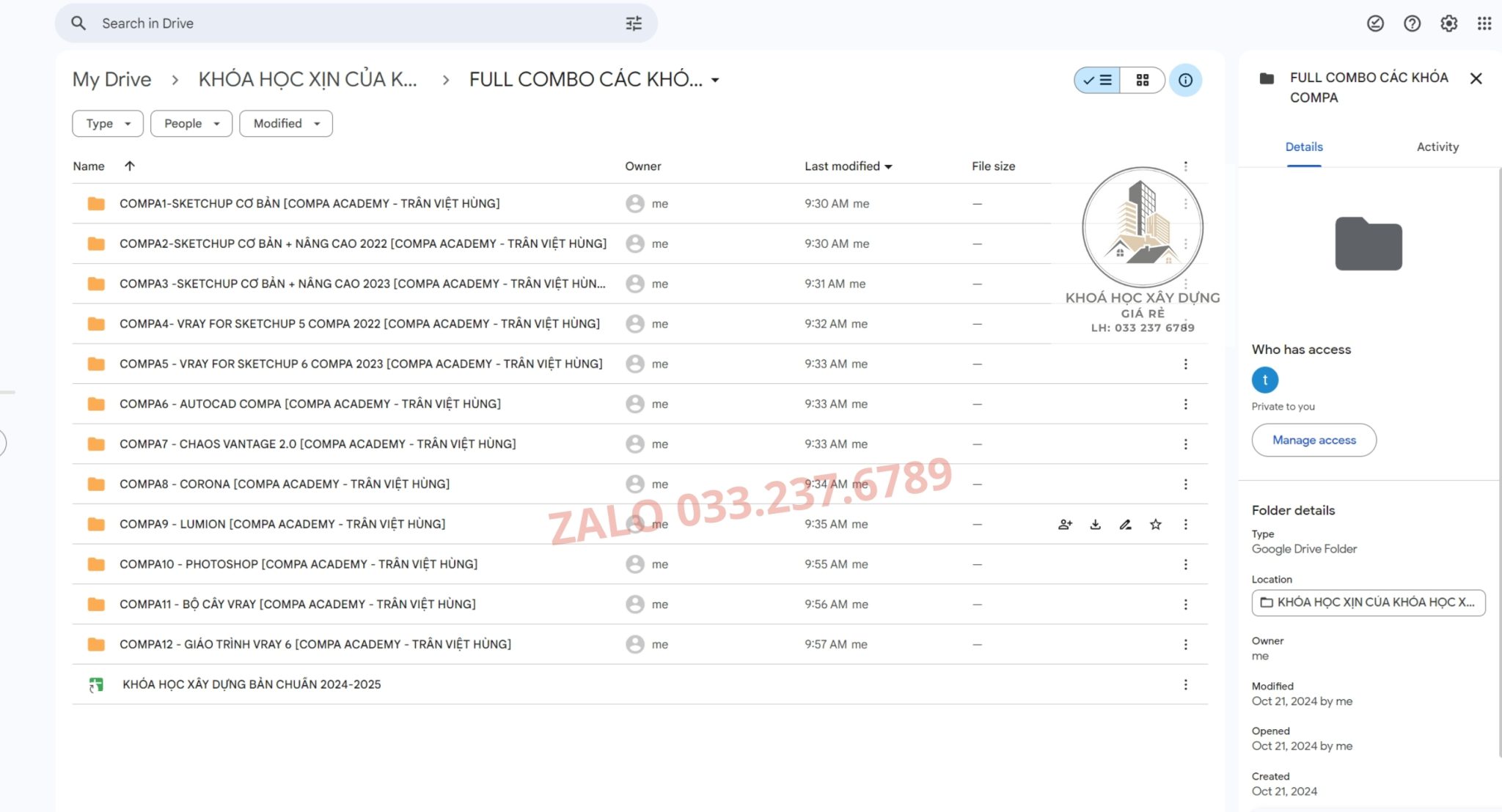COMBO FULL KHÓA COMPA CHUẨN – KHÓA HỌC XÂY DỰNG GIÁ RẺ